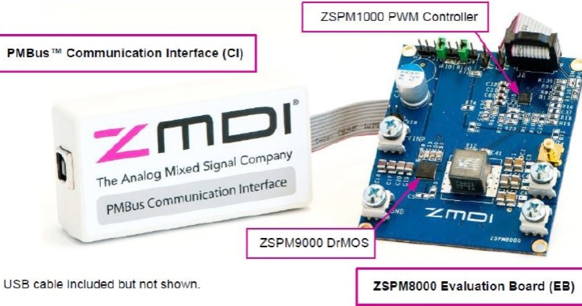 Zspm8000kit Zspm8000 Evaluation Kit For The Zspm1000 Pwm Controller And Zspm9000 Drmos